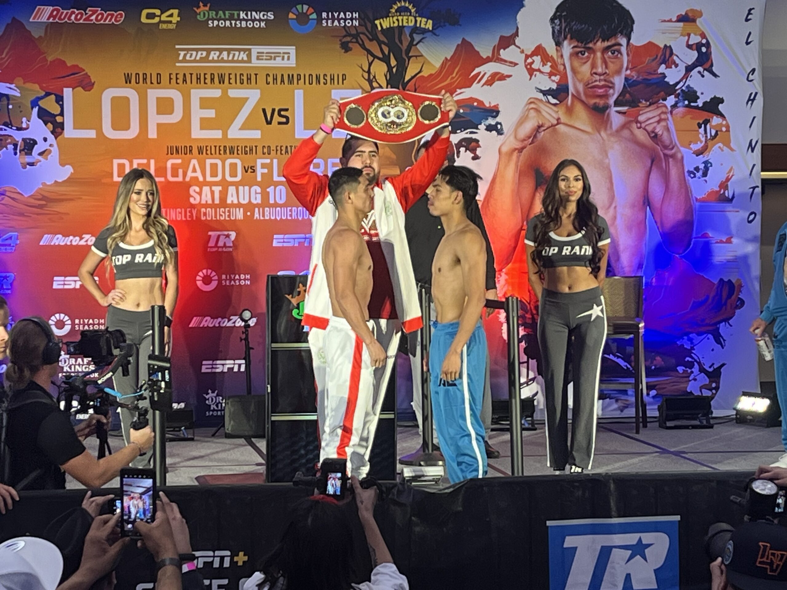 Top Rank Boxing Lopez vs. Leo Weigh-in Results