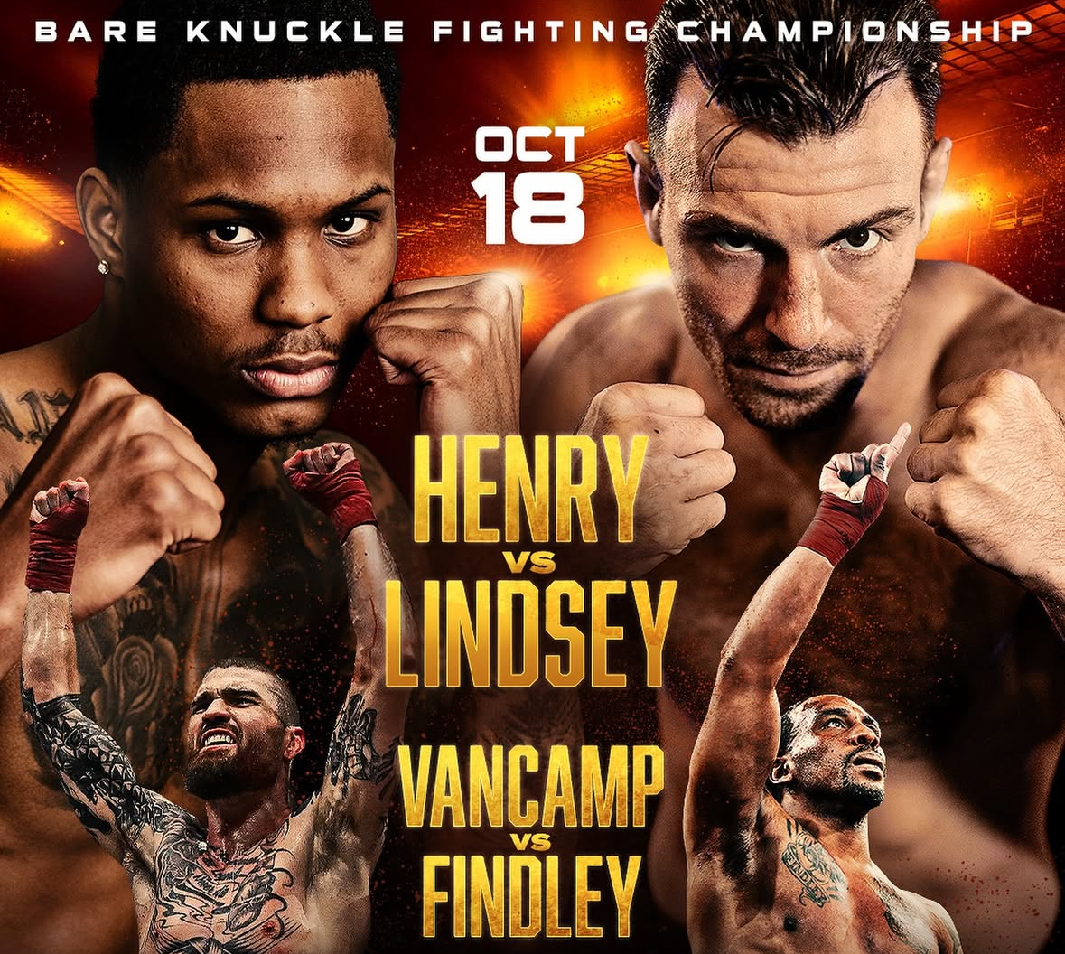 Unbeaten Bryce Henry Collides with Jake Lindsey in BKFC Fight Night Hammond Main Event