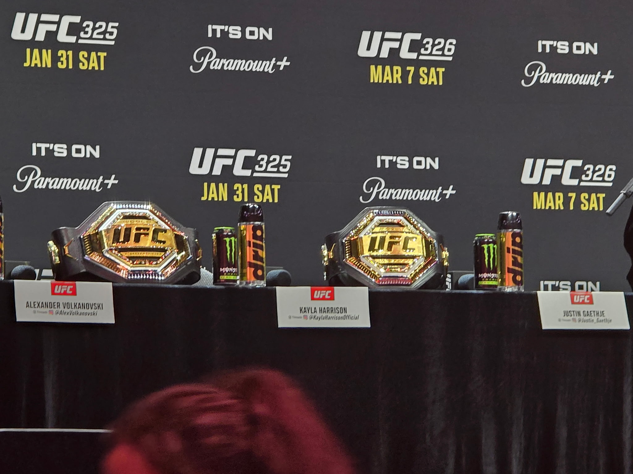 live at the UFC Seasonal Press Conference